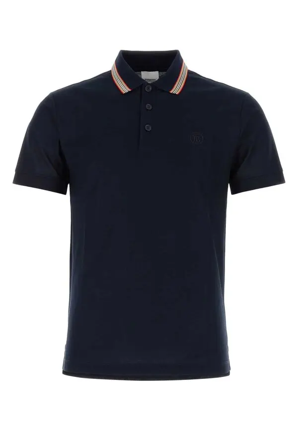 Burberry Cotton Piquet Polo Shirt - Blue