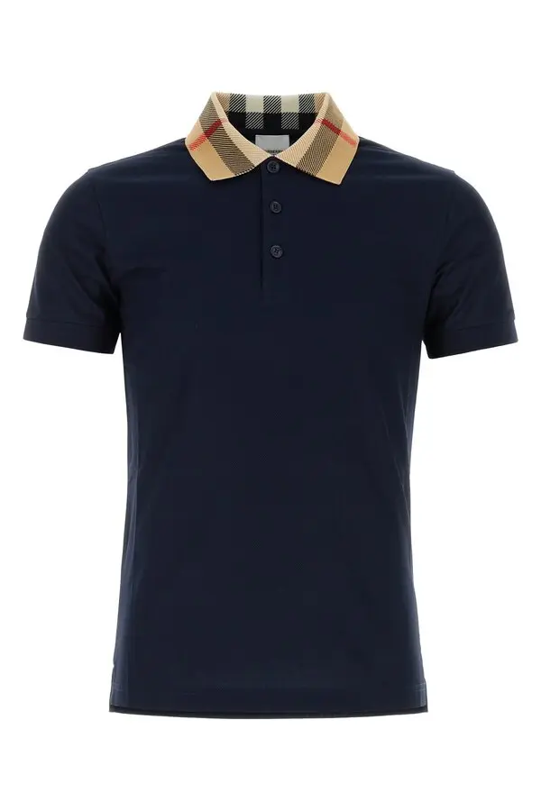 Burberry Cotton Piquet Polo Shirt - Blue