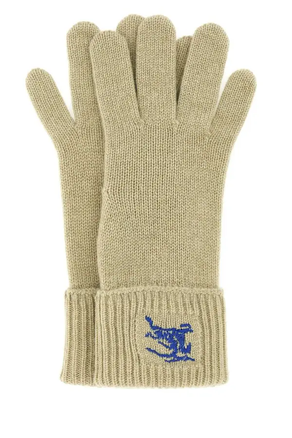 Burberry Khaki Cashmere-blend Gloves