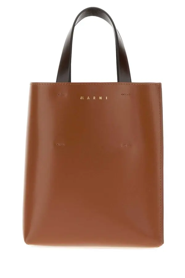 Marni Two-tone Calf Leather Museo Mini Handbag