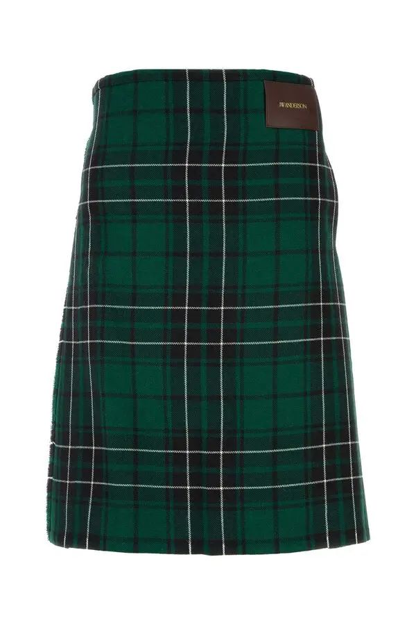 JW Anderson Embroidered Wool Skirt