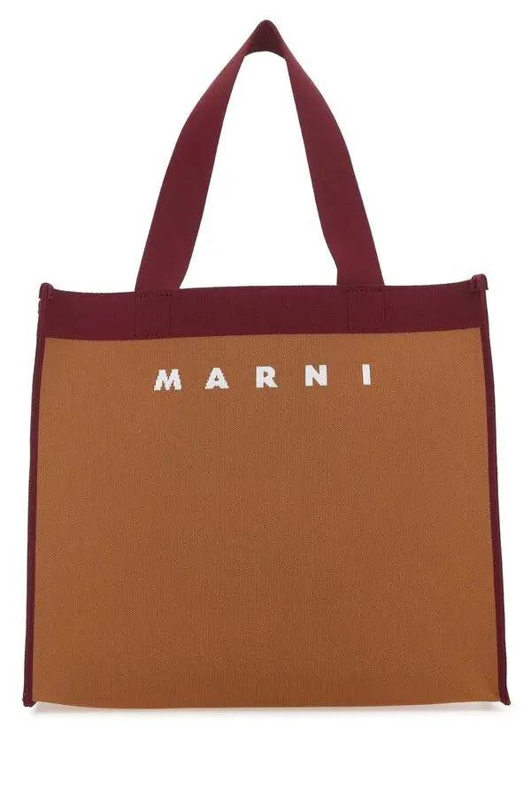 Marni Two-tone Fabric Medium Shopping Handbag - Multicoloured