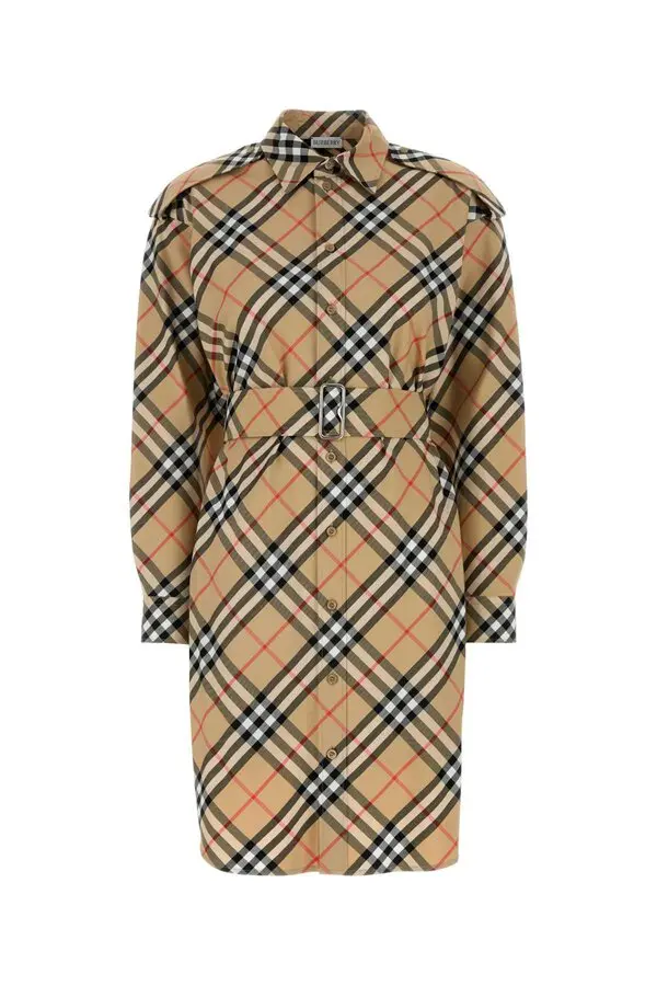 Burberry Embroidered Cotton Mini Dress