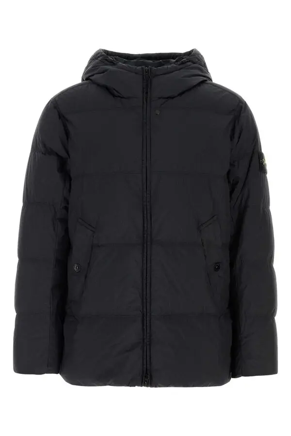 Stone Island Slate Nylon Down Jacket - Black