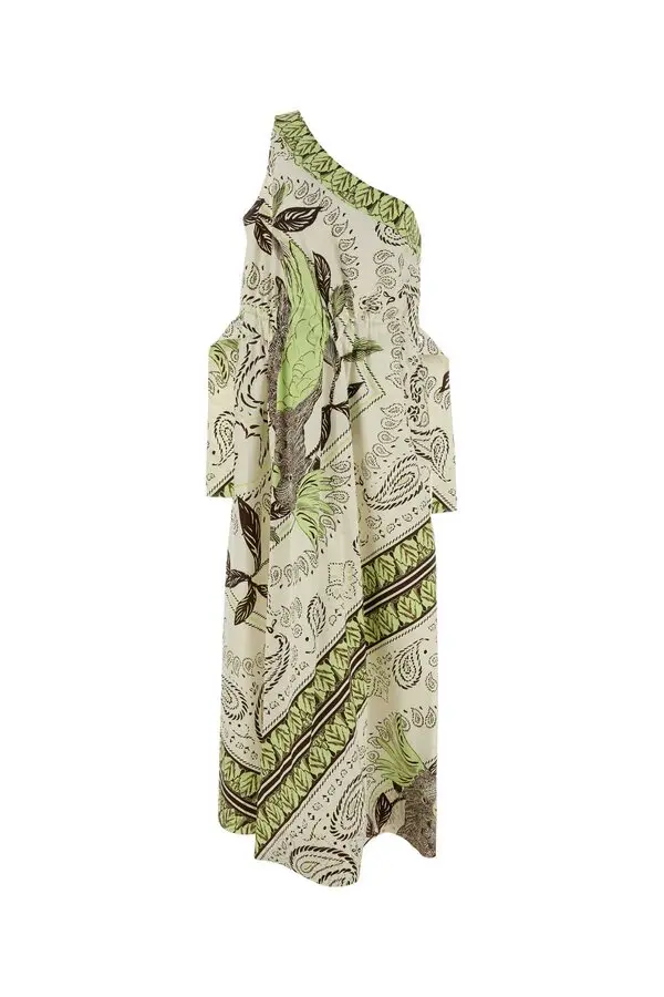 Tory Burch Stretch Cotton One-shoulder Dress - Printed