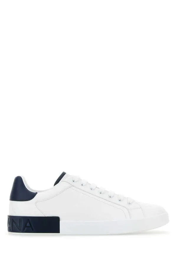 Dolce & Gabbana Calfskin Leather Sneaker With Rubber Sole