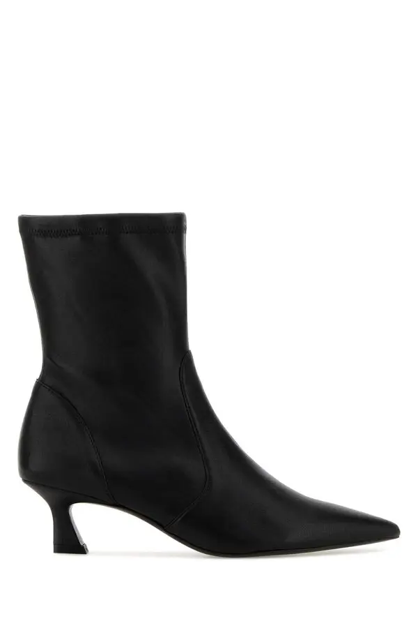 STUART WEITZMAN Vinnie Leather Ankle Boots - Black