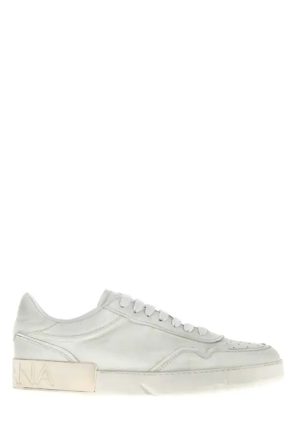 Dolce & Gabbana Chalk Leather Sneaker For - White