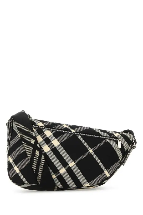 Burberry Embroidered Fabric Shield Mini Crossbody Handbag 38 Cm X 26 Cm X 18 Cm