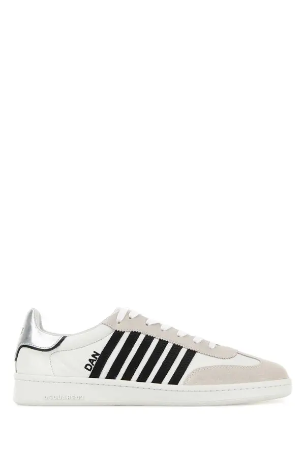 Dsquared2 Nappa Leather Boxer Sneaker - White
