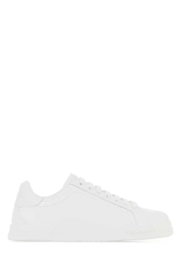 Dolce & Gabbana Leather Portofino Sneaker - White