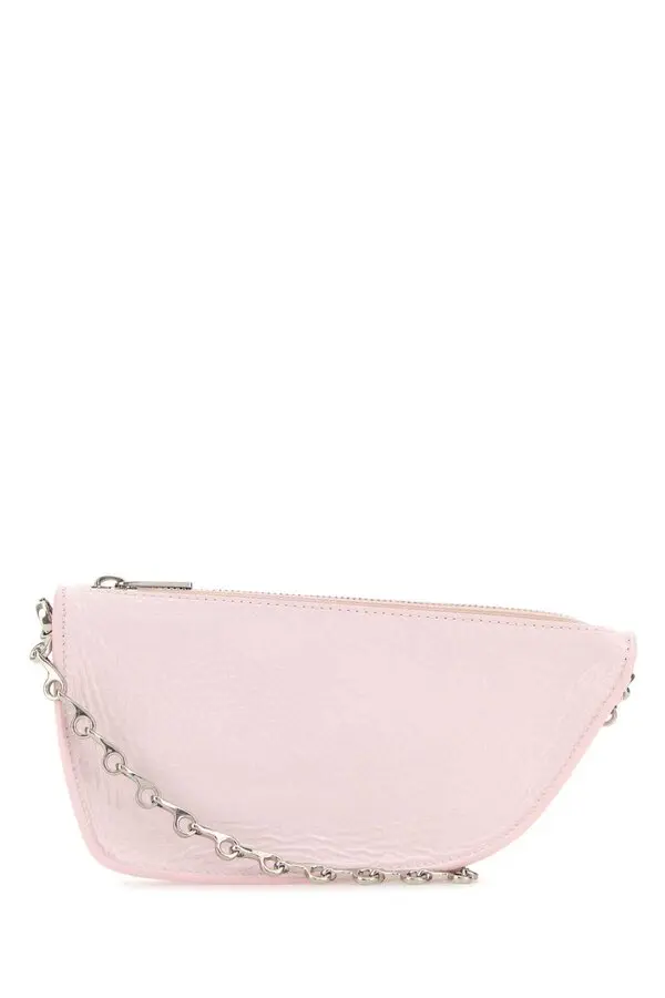 Burberry Pastel Leather Micro Shield Shoulder Handbag With 15 Cm Width