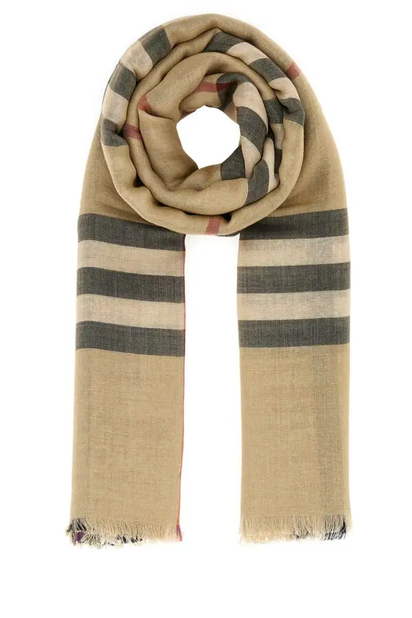 Burberry Embroidered Wool-silk Scarf