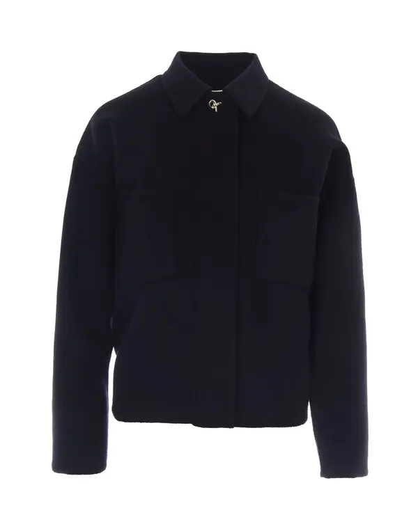 Fabiana Filippi Wool Shirt Jacket With Patch Pockets