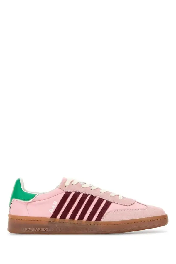 Dsquared2 Boxer Sneaker In Nylon With Leather Details - Pink