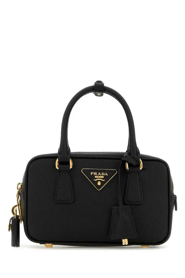 Prada Mini Leather Handbag, 19 Cm X 13 Cm X 6 Cm