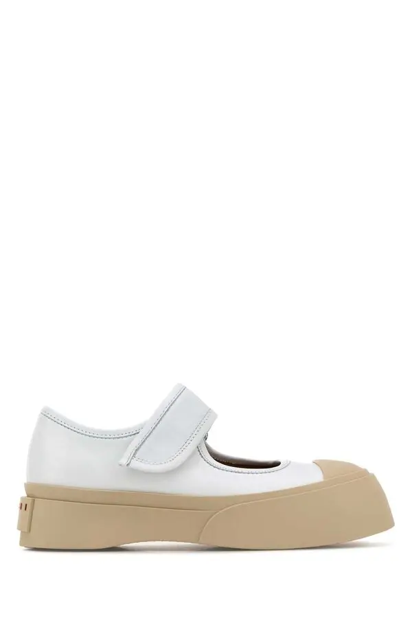 Marni Leather Mary Jane Sneaker - White