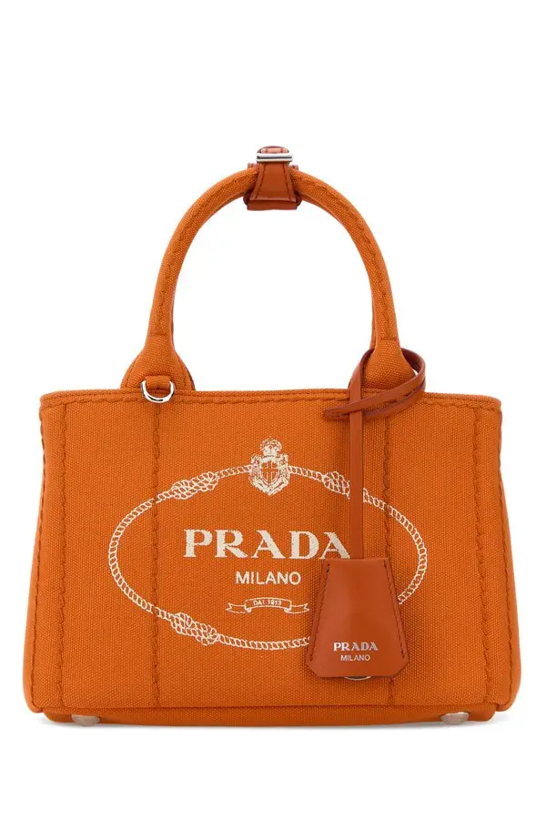 Prada Mini Jardinière Canvas Handbag, 21 Cm X 17 Cm X 12 Cm