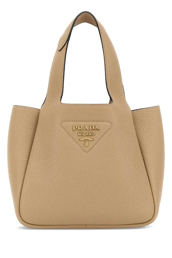 Prada Calf Leather Handbag With Structured Shape