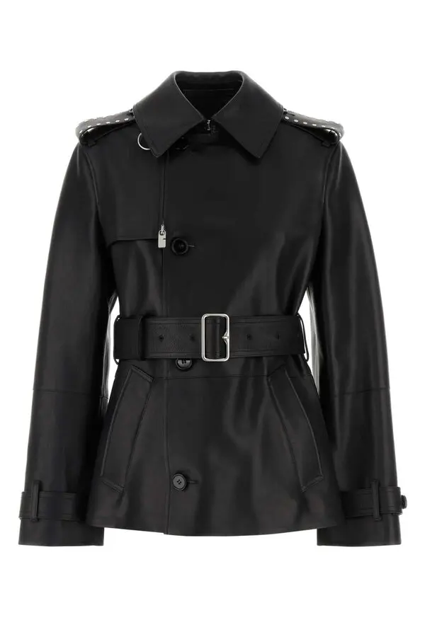 Burberry Leather Moto Jacket For
