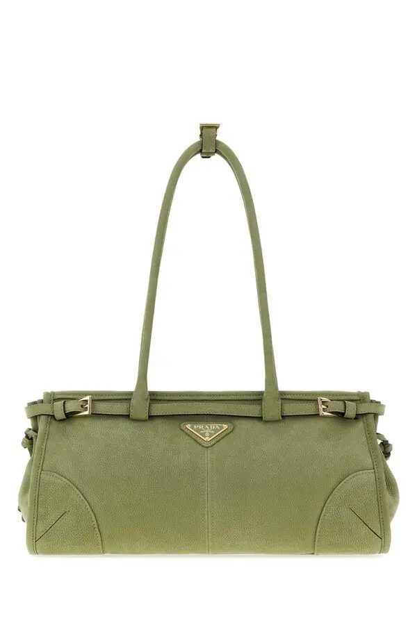Prada Bonnie Shoulder Handbag In Suede Leather, 31 Cm X 15 Cm X 11 Cm