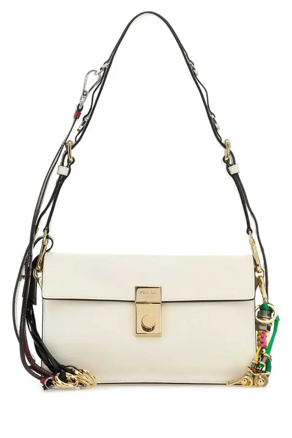 Prada Soft Sound Mini Leather Shoulder Handbag, 24 Cm