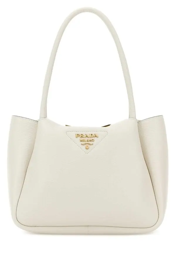 Prada Ivory Leather Small Handbag 25 X 17 X 12 Cm