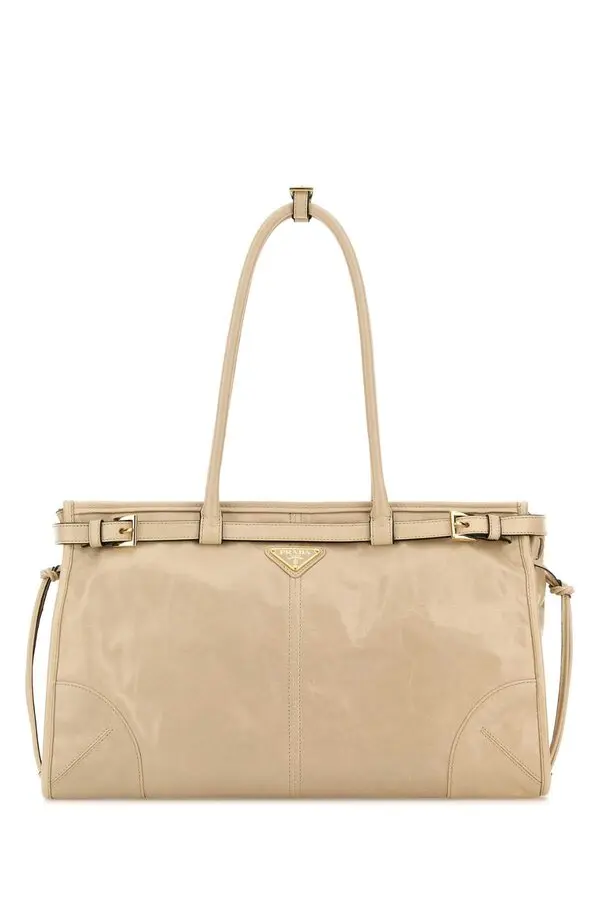 Prada 39 X 24 X 13 Cm Calf Leather Shoulder Handbag With Adjustable Strap