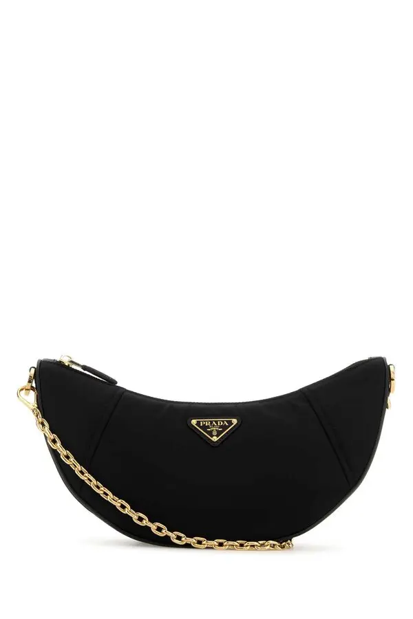 Prada Half-moon Recycled Nylon Shoulder Bag