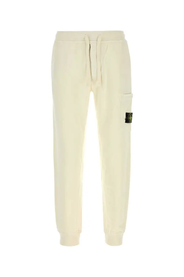 Stone Island Cotton Joggers With Utility-inspired Exterior