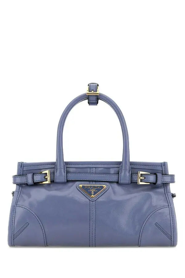 Prada Mini Leather Bonnie Handbag With Golden Hardware