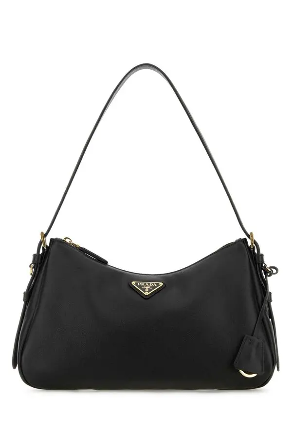 Prada Medium Aimée Leather Shoulder Handbag With Adjustable Handle