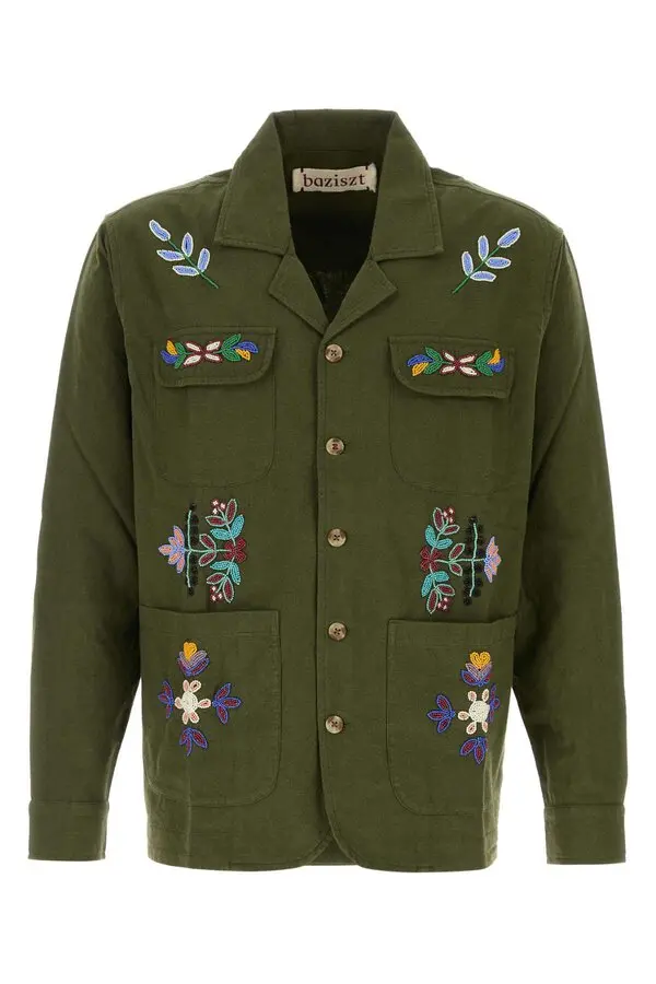 BAZISZT Embroidered Cotton Blazer