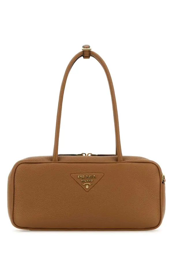 Prada Practical Leather Shoulder Handbag With 29cm Width, 12cm Height, 9cm Depth & 21cm Handle Drop