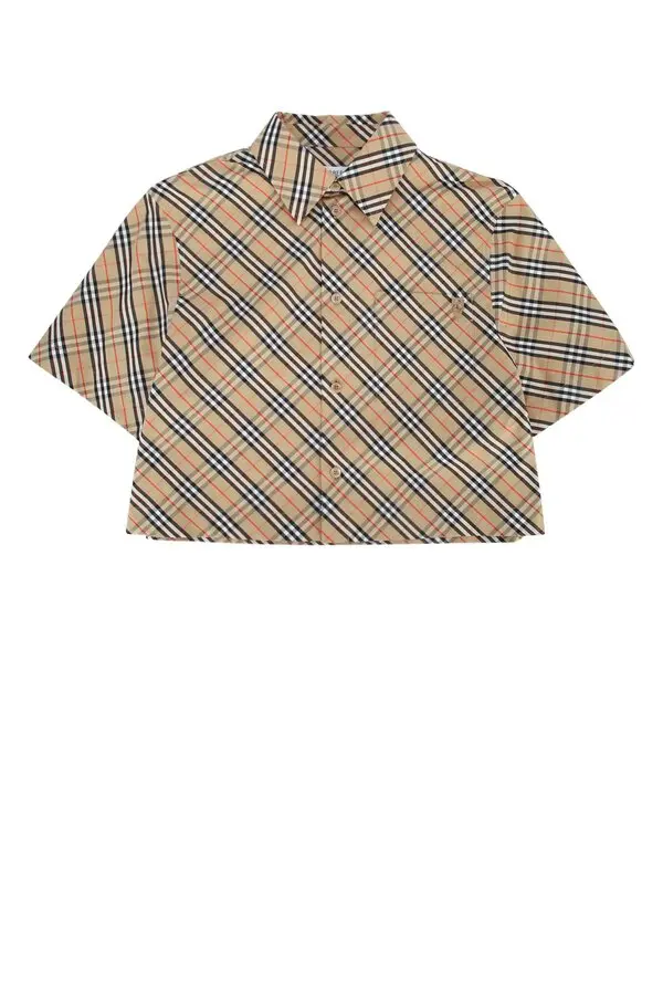 Burberry 100% Cotton Check Print Top - Sandipcheck