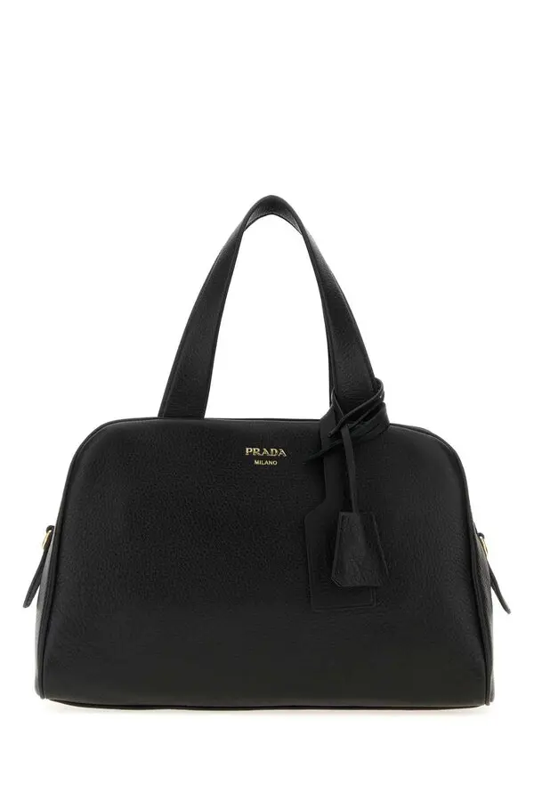 Prada Leather Handbag With Shoulder Strap, 34 X 21 X 14 Cm