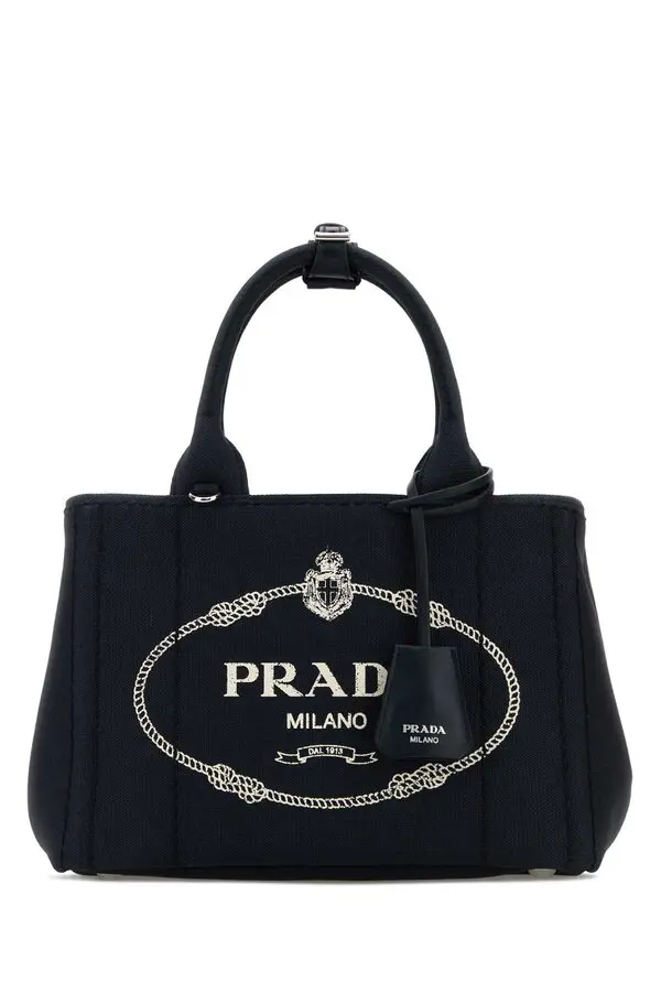 Prada Mini Canvas Handbag With Silver-tone Hardware