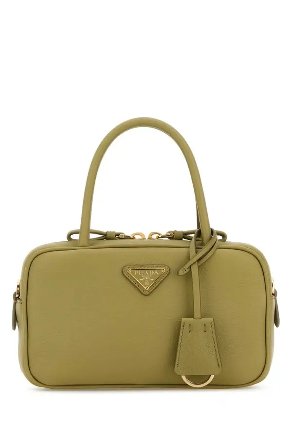 Prada Practical Leather Handbag With Top Handle, Shoulder Strap & Compact X 12cm X 6cm