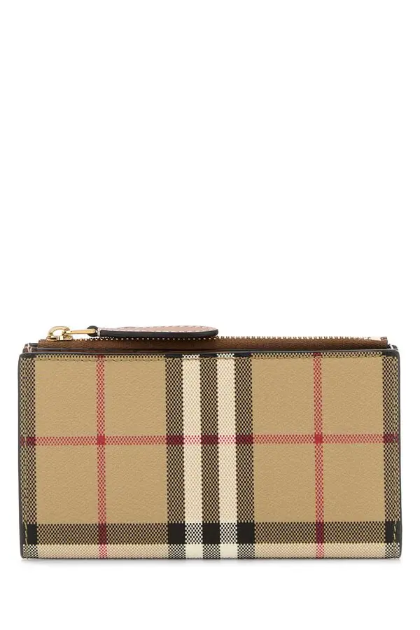 Burberry Printed Canvas Wallet Mini - Checked