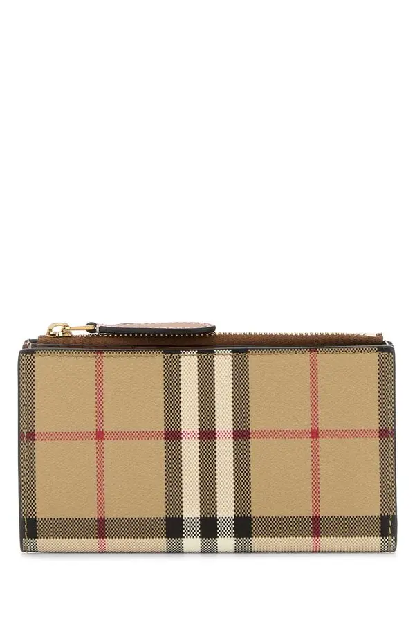 Burberry Printed Canvas Wallet Mini - Checked
