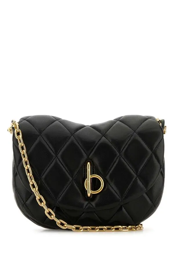 Burberry Rocking Horse Leather Shoulder Handbag With Crossbody Strap