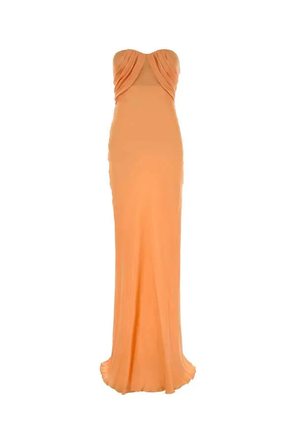 Ermanno Scervino Silk Long Dress - Orange