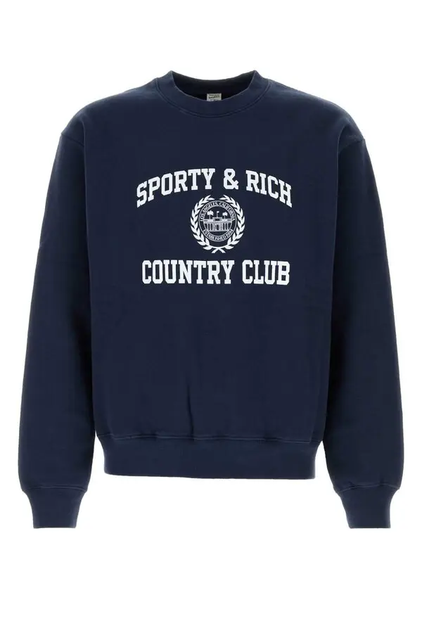SPORTY & RICH Country Club" Crewneck Sweatshirt - Blue
