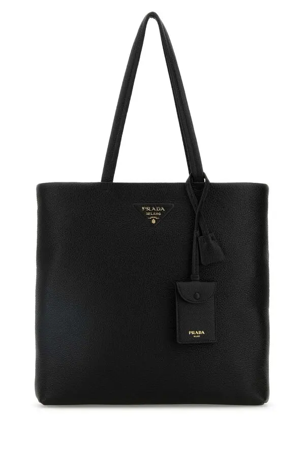 Prada Leather Shopping Handbag With 36 Cm Width, 33 Cm Height And 9 Cm Depth
