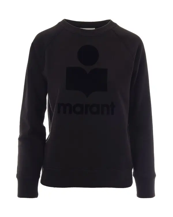 MARANT ETOILE Logo Graphic Crewneck Sweatshirt - Faded Black
