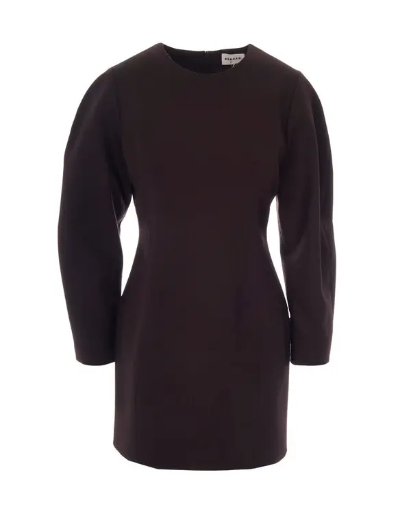 PAROSH Long Sleeve Fitted Mini Dress - Testa Di Moro