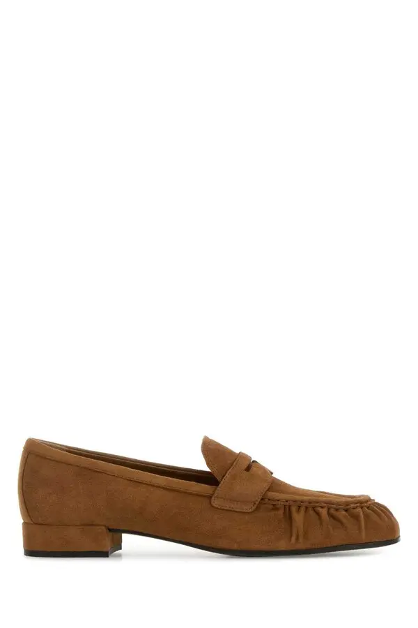 Prada Suede Loafers - Camel