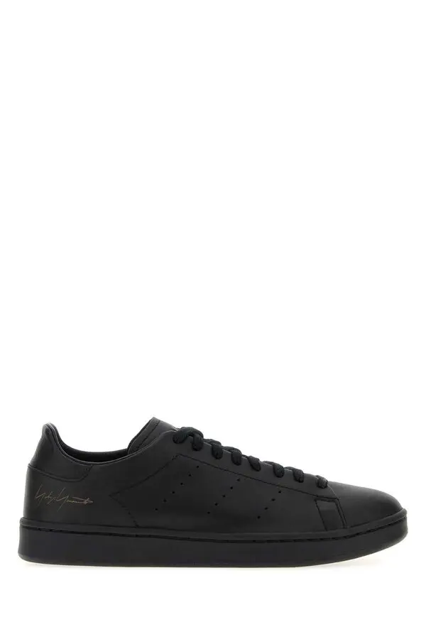 Y-3 YOHJI YAMAMOTO ADIDAS Leather Stan Smith Sneaker - Black