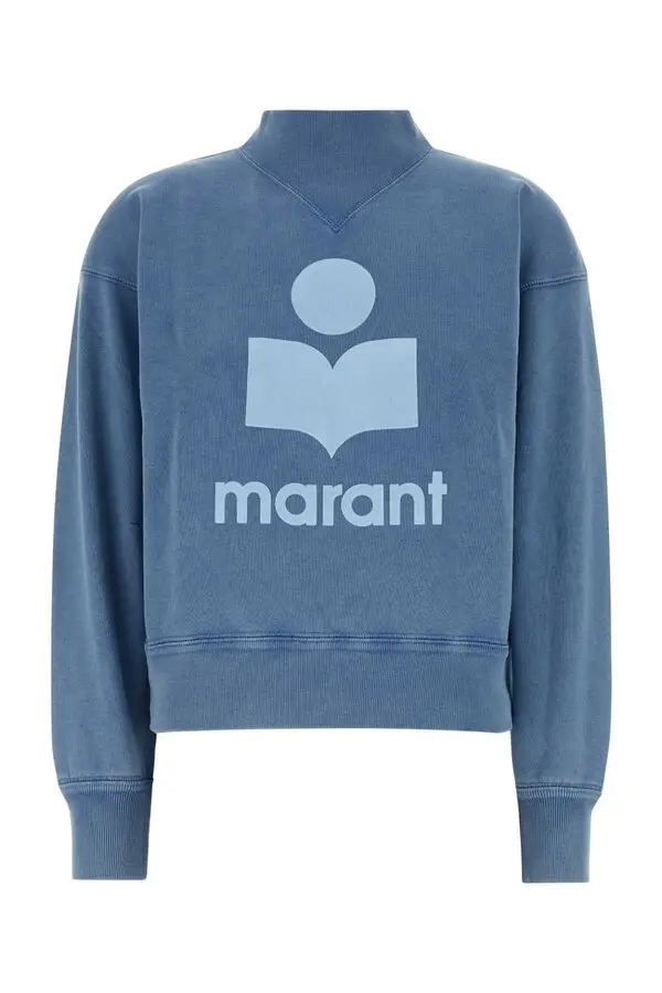 Isabel Marant Étoile Moby Cotton-blend Sweatshirt - Light Blue