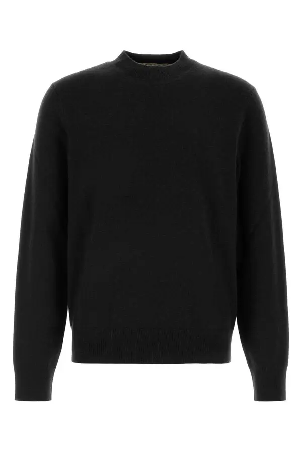 Burberry Stretch Cashmere Blend Half-zip Sweater - Black
